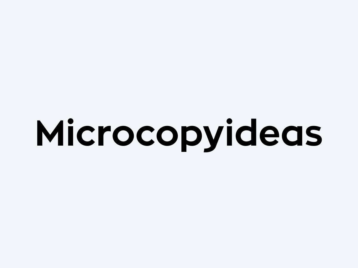 microcopyideas - Collection of tiny bits of copy in UI